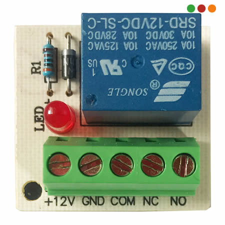 Cerraduras – Relay / Rele 12v con Bornera – 4KBZAS