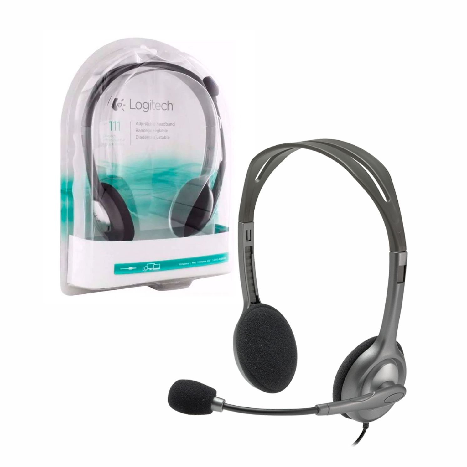 Audifono Logitech H111 c/microfono - 4KBZAS