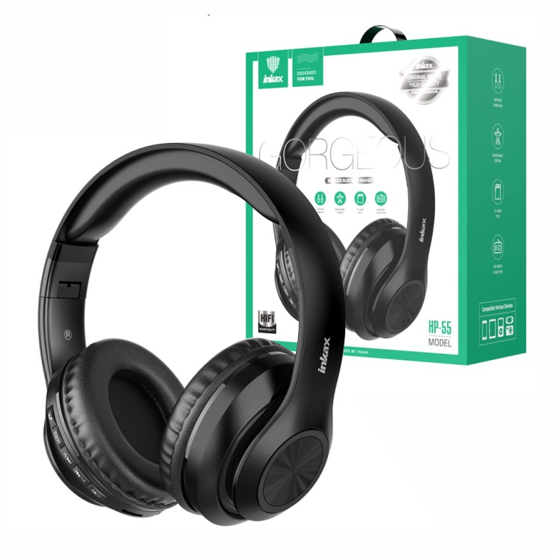 Audifonos Inkax HP-55 negros bluetooth - 4KBZAS
