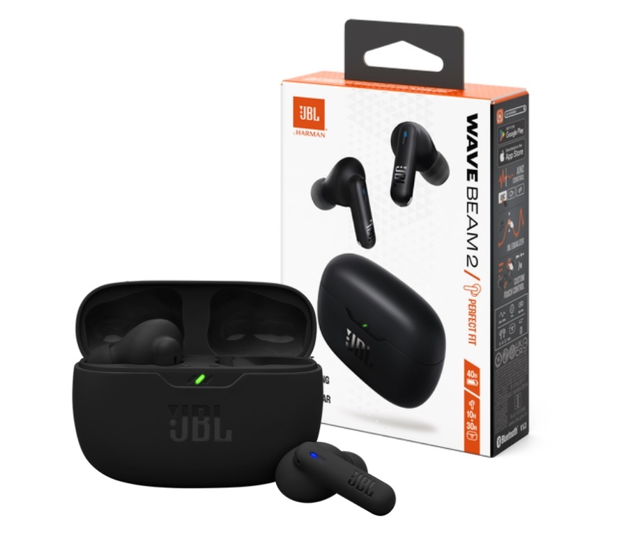 Auricular JBL Wave Beam 2 bluetooth negro - 4KBZAS