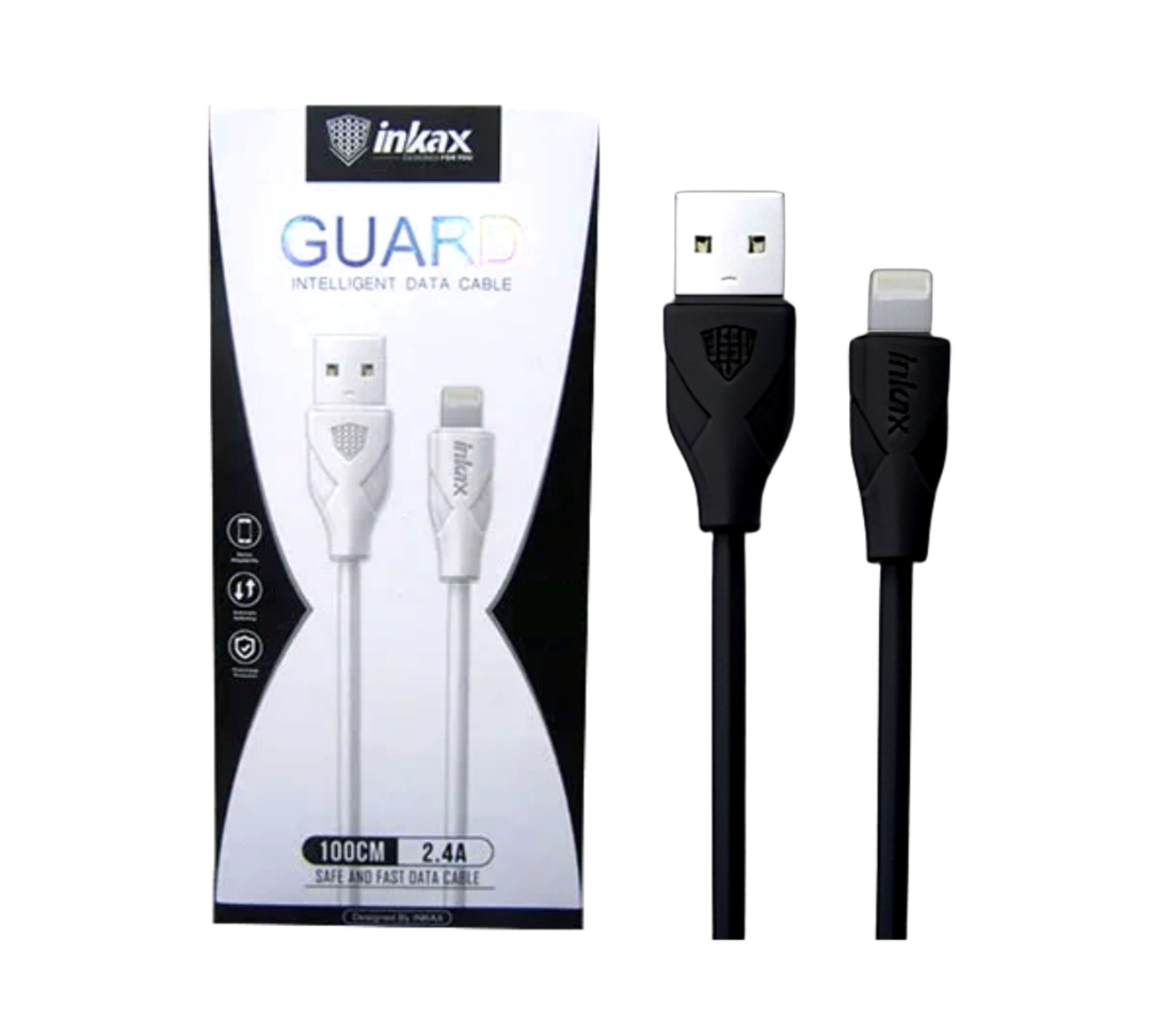 Cable Inkax Lightning 2.4a 1m negro - 4KBZAS