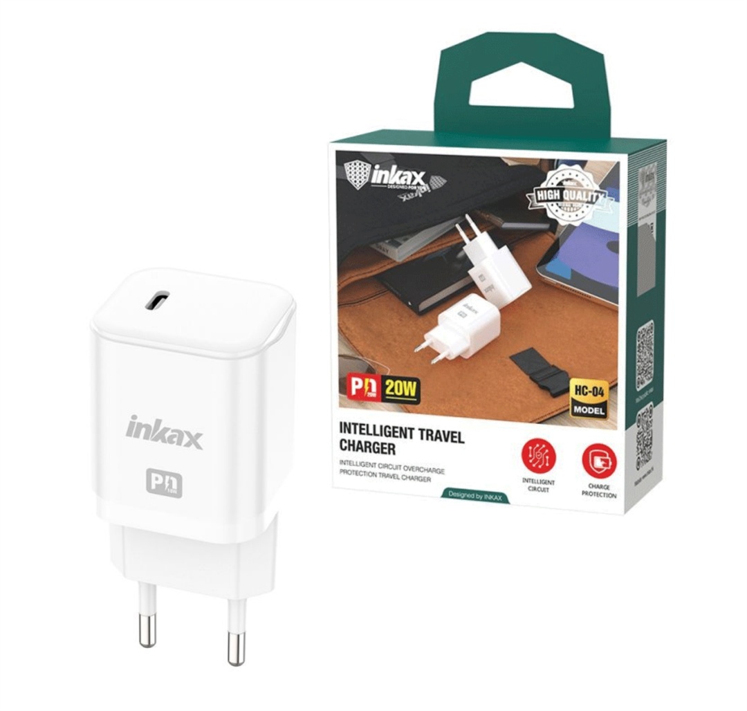 Cargador Inkax HC-04 USB tipo C 20W - 4KBZAS