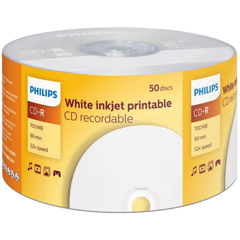 CD-R Philips 52x 80min 700mb Printable - 4KBZAS