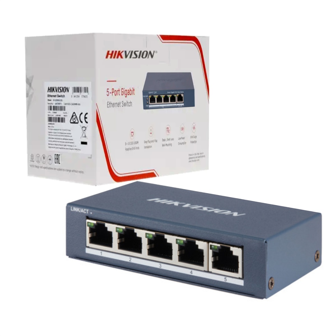Switch Hikvision 5 puertos gigabit - 4KBZAS
