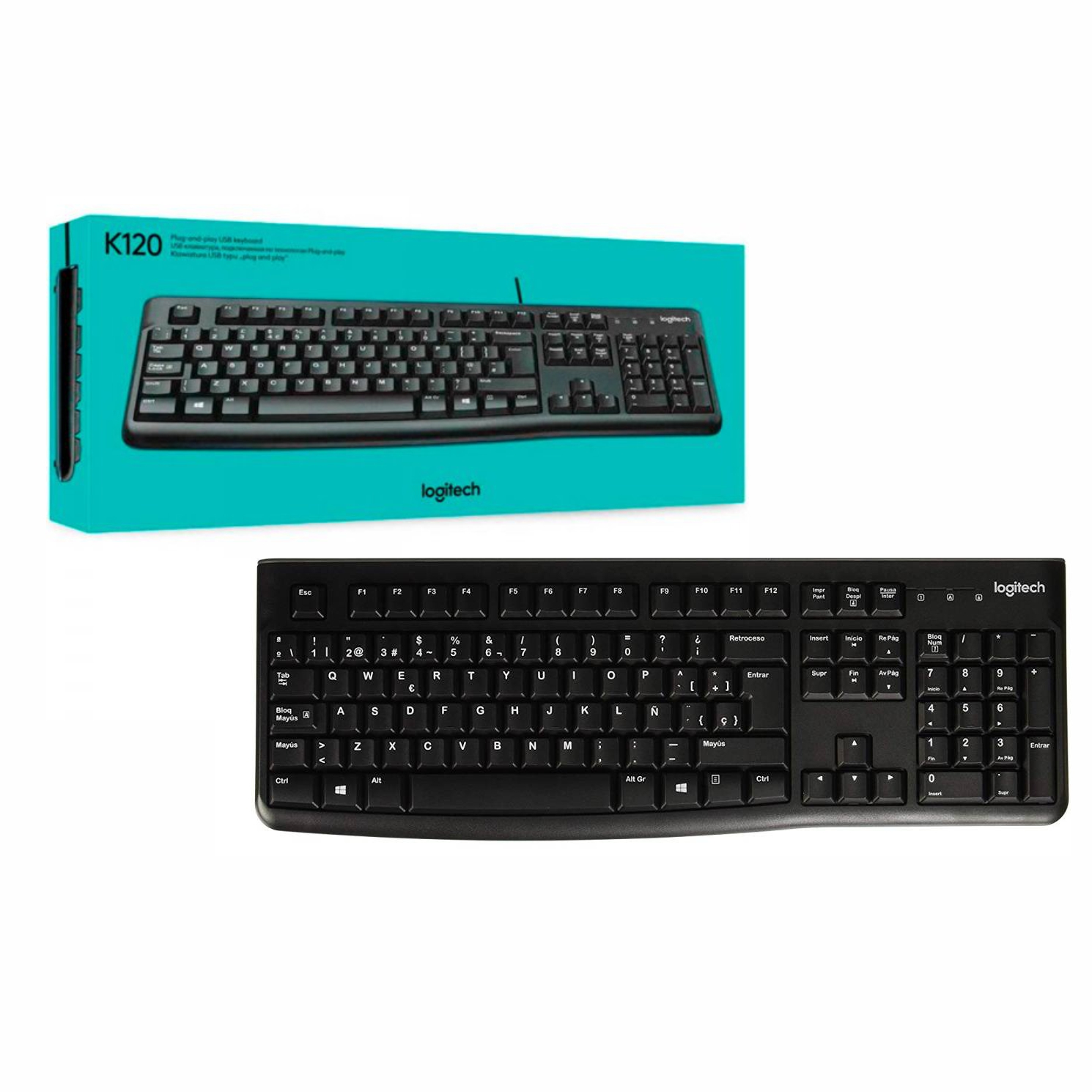 Teclado Logitech K120 USB en español - 4KBZAS
