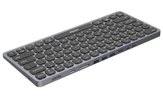 Teclado con HUB USB-C Unitek 9 en 1 PD 100W – 4KBZAS