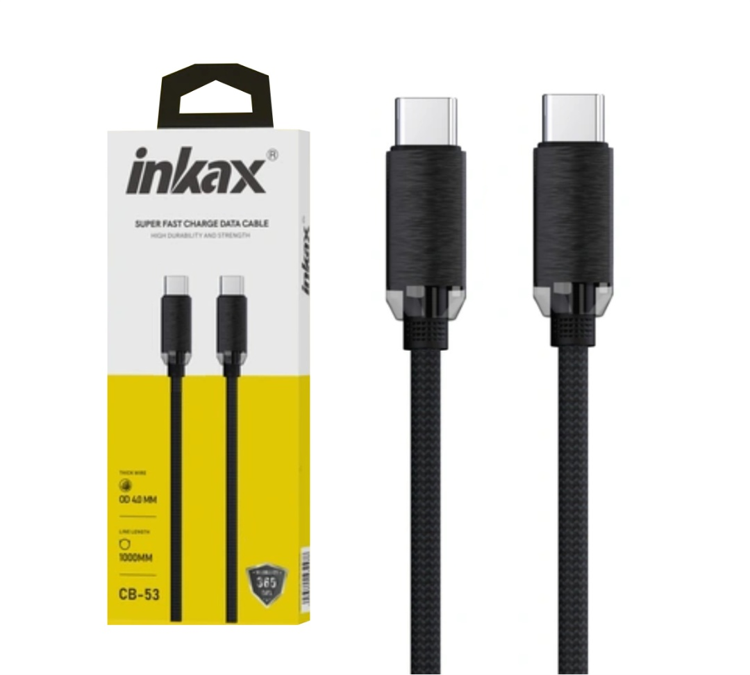 Cable Inkax USB-C / USB-C 240W 1m negro - 4KBZAS