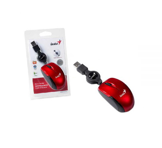 Mini Mouse Genius Retractil USB rojo - 4KBZAS
